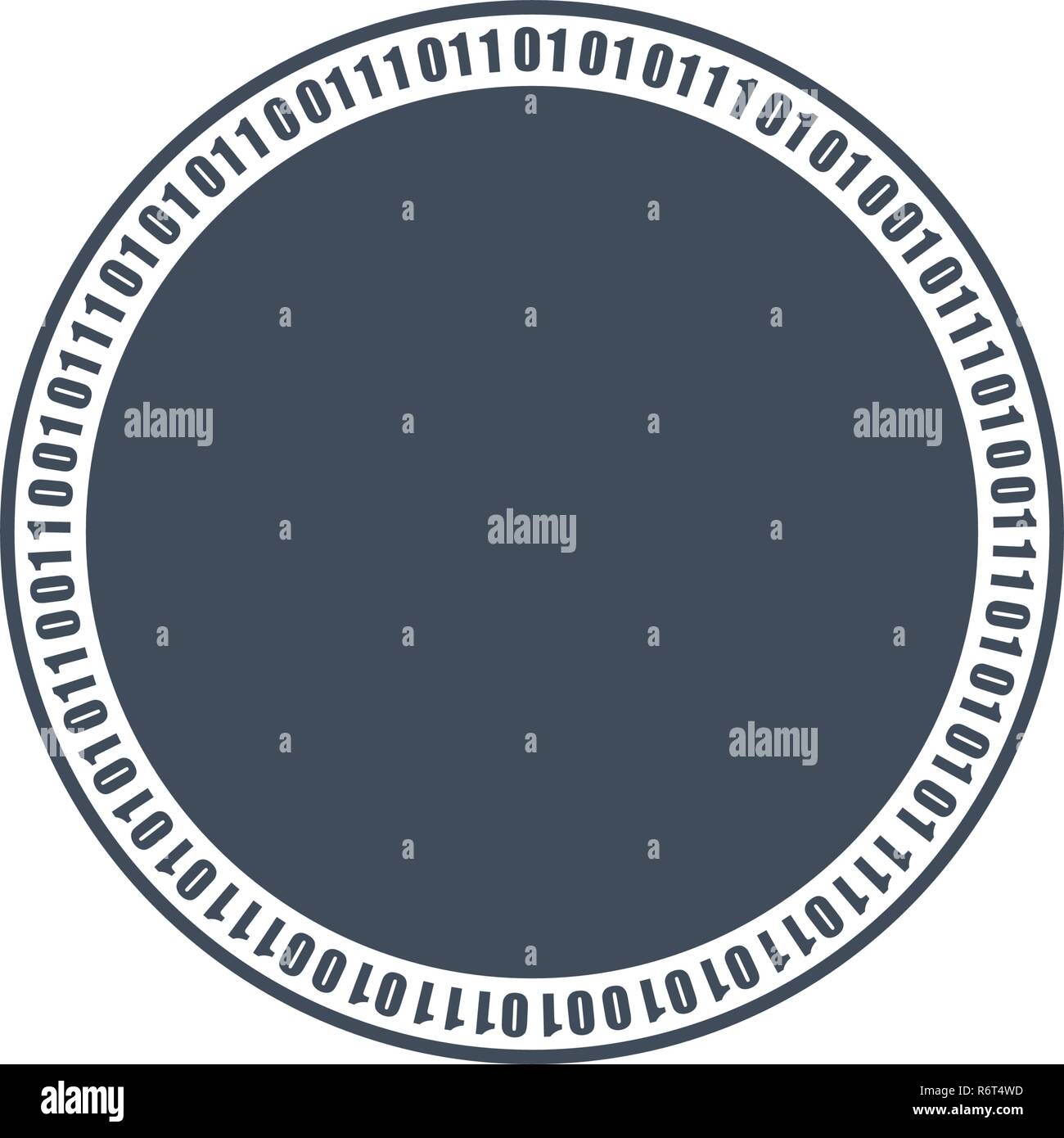 Circle binary circuit, future technology, cyber security concept ...