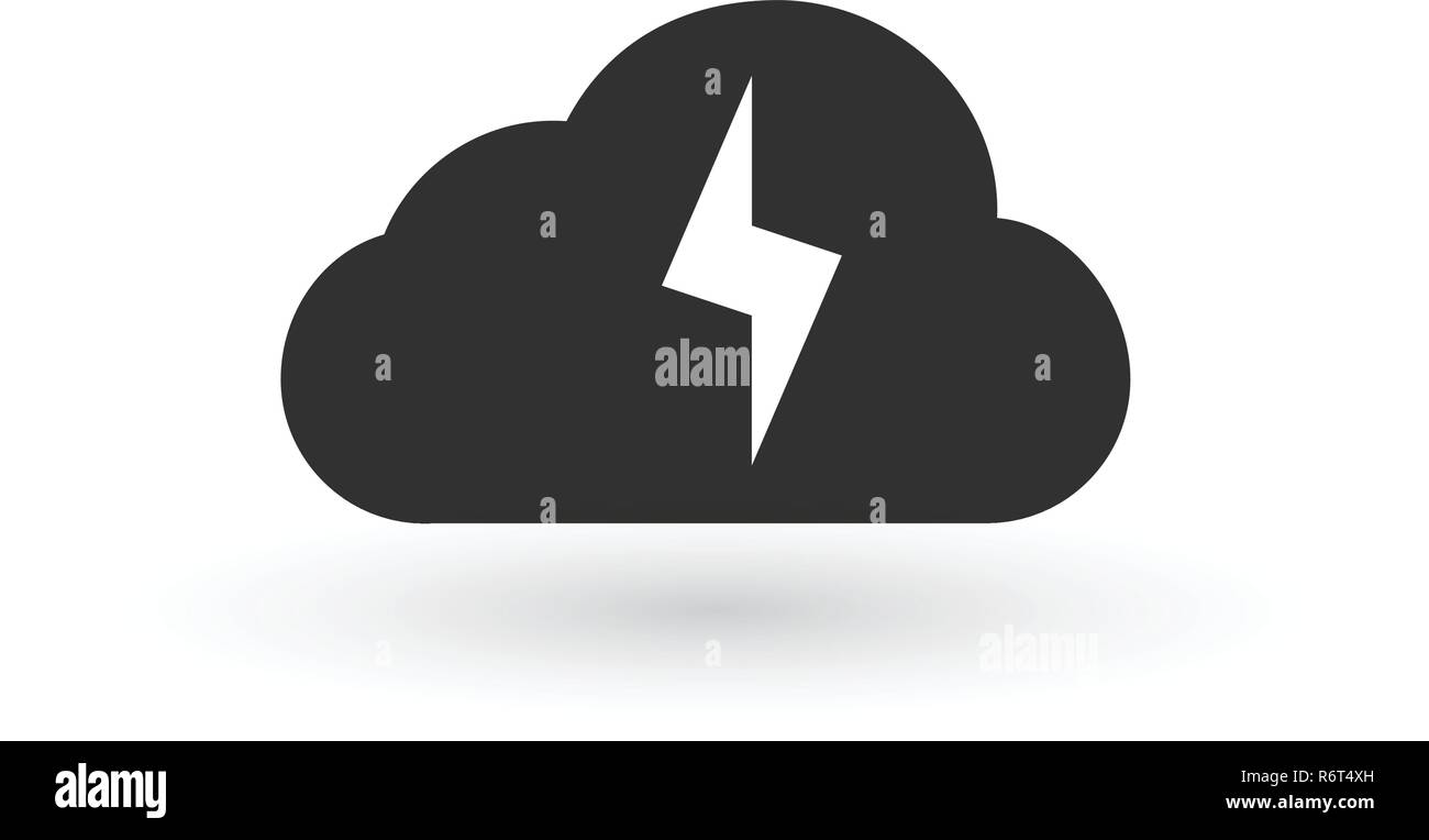 Cloud Lighting logo icon. vector illustration isolated on white ...