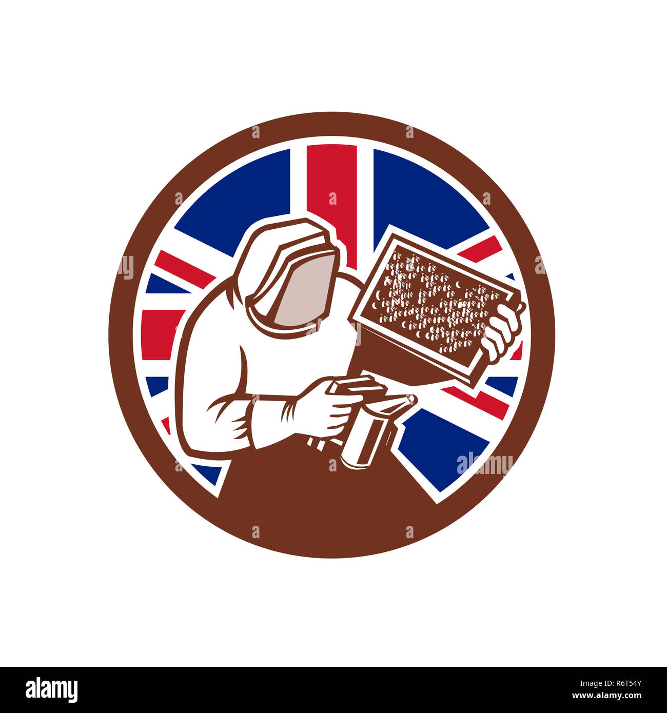British Beekeeper Union Jack Flag Icon Stock Photo - Alamy