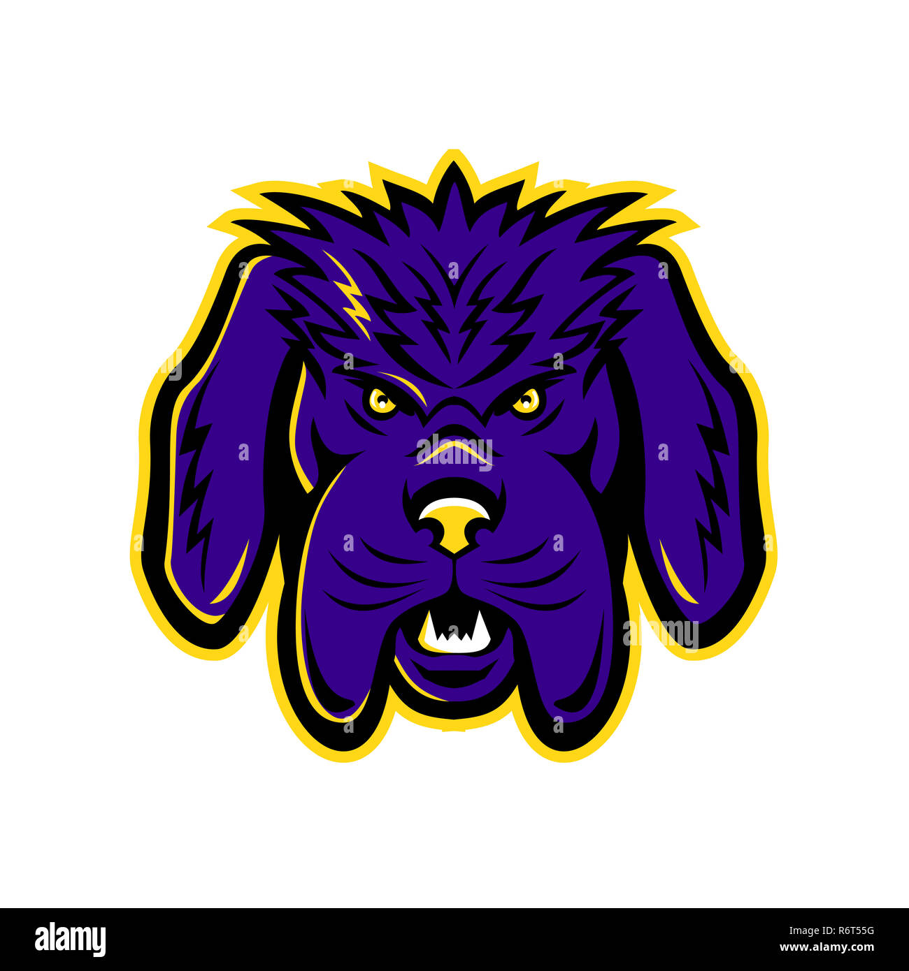 Newfoundland Dog Mascot Angry Stock Photo - Alamy