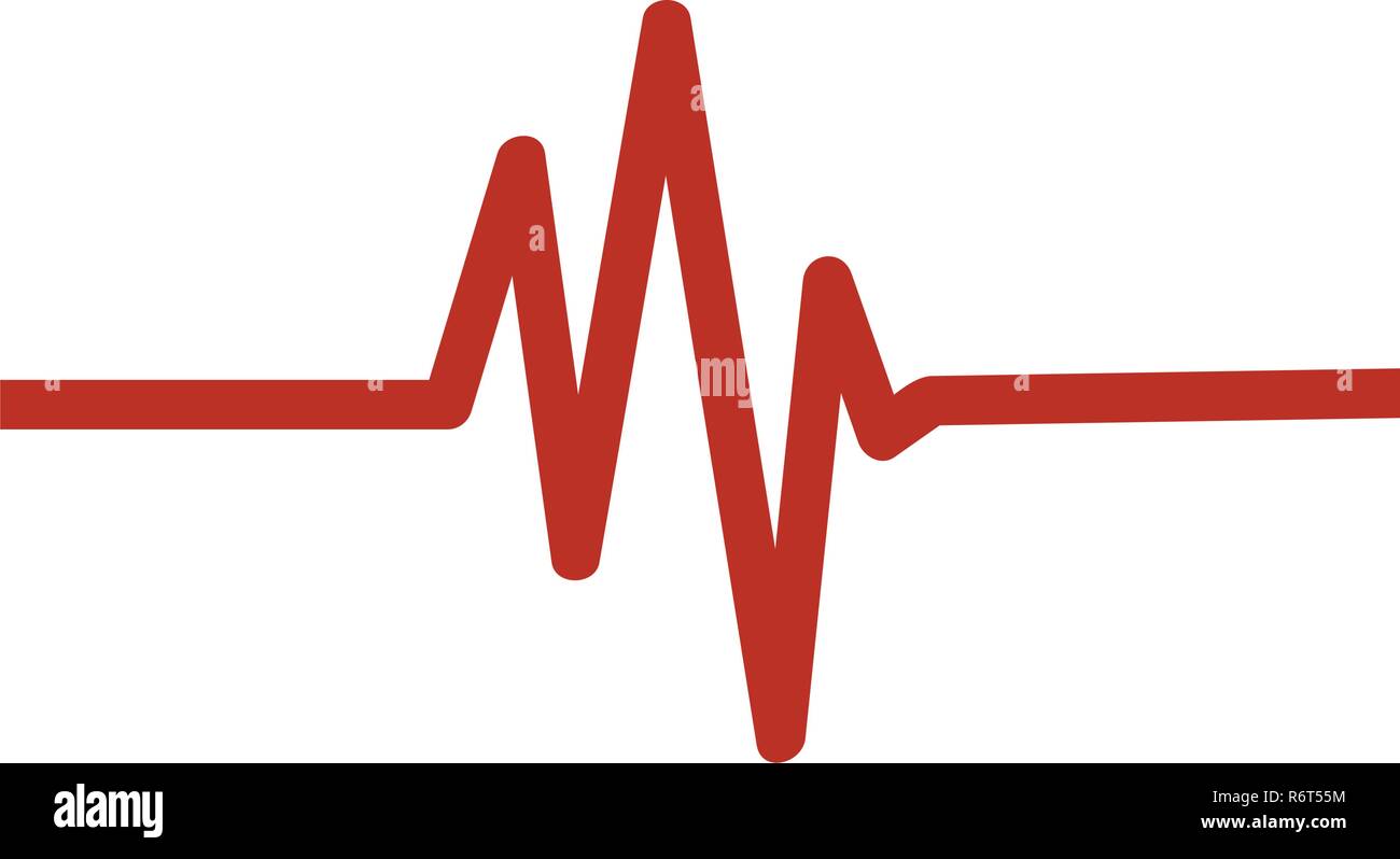 Heart beat monitor pulse line art vector icon for medical apps and ...
