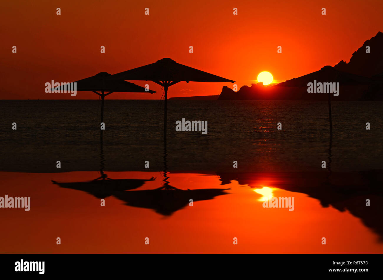 sunset on crete Stock Photo - Alamy