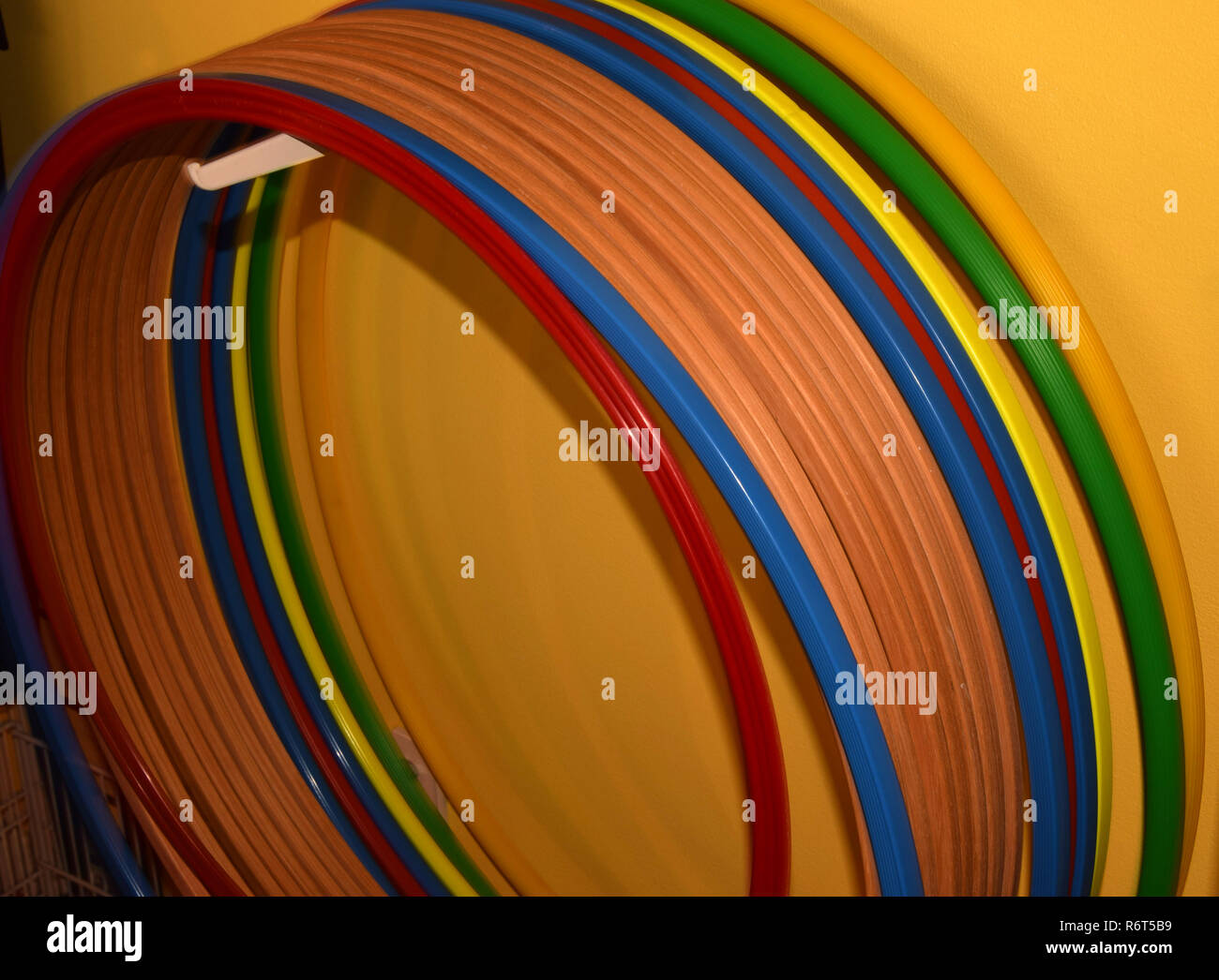 different hula hoops no people, hula hoops made of different materials ...