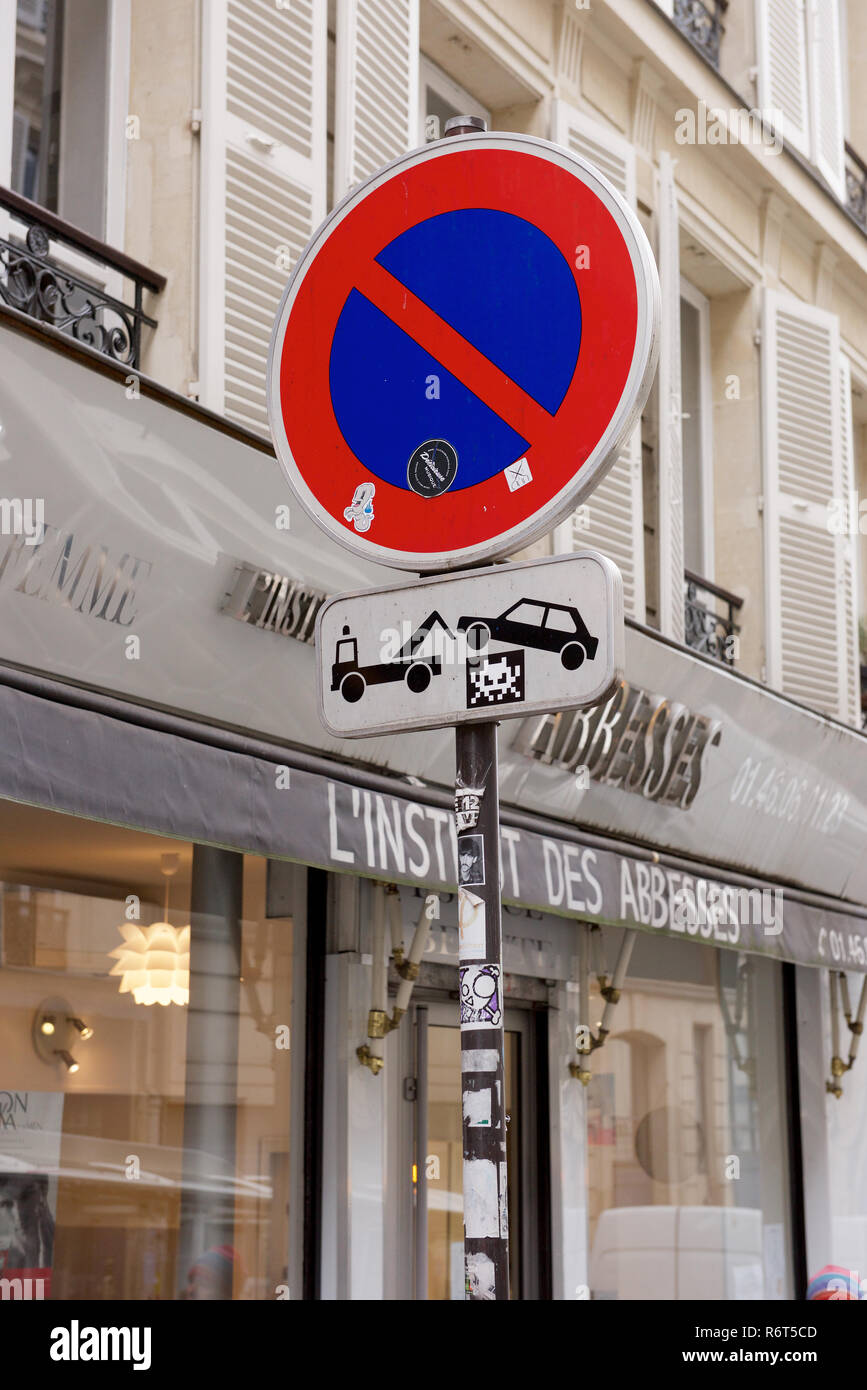 Stickers on sign road hi-res stock photography and images - Alamy