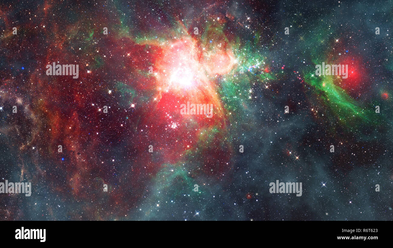 Stars, dust and gas nebula in galaxy. Elements of this image furnished ...