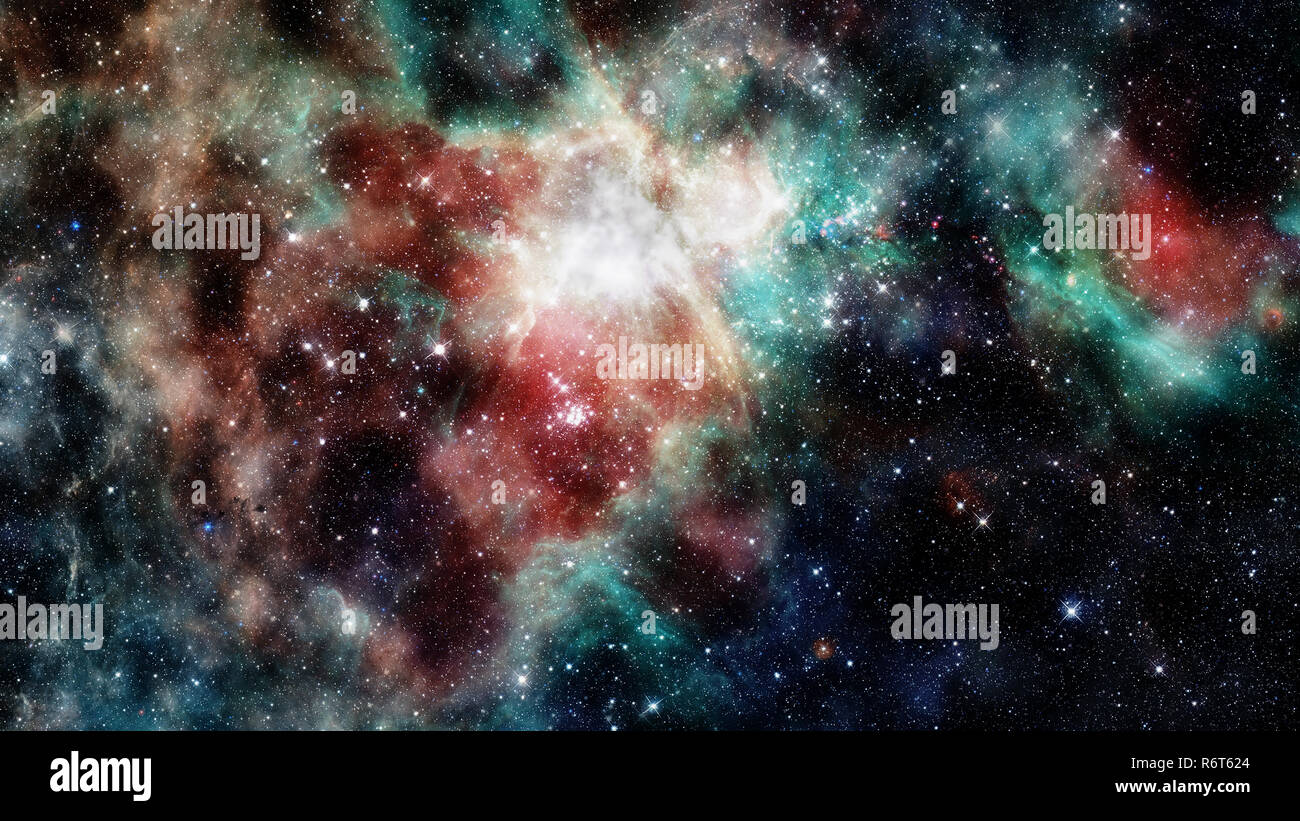 Stars, dust and gas nebula in galaxy. Elements of this image furnished ...