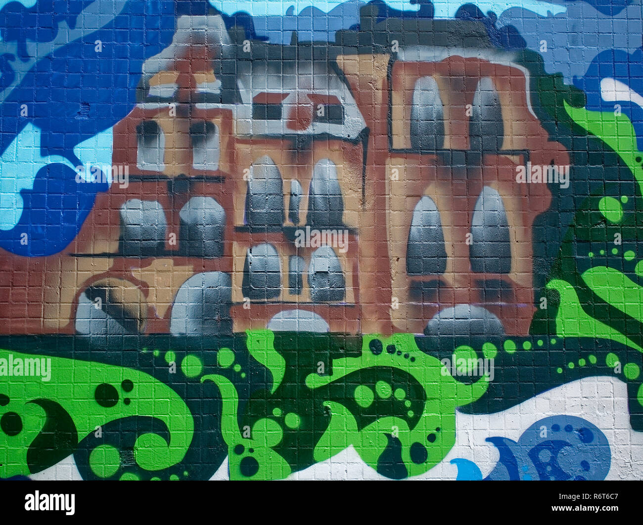 graffiti on the wall in summer, Moscow Stock Photo - Alamy