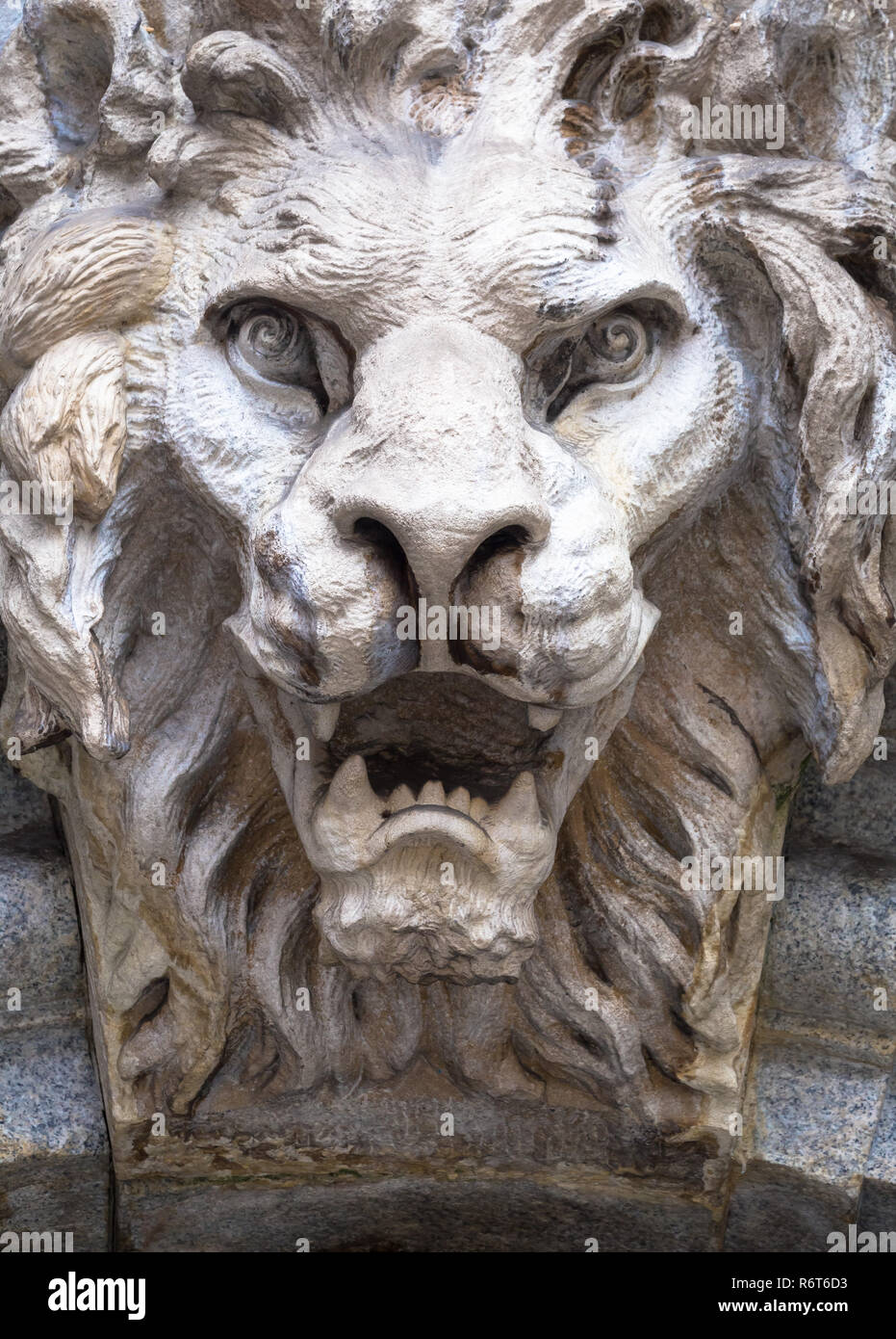 Lion-Shaped Demon head Stock Photo - Alamy