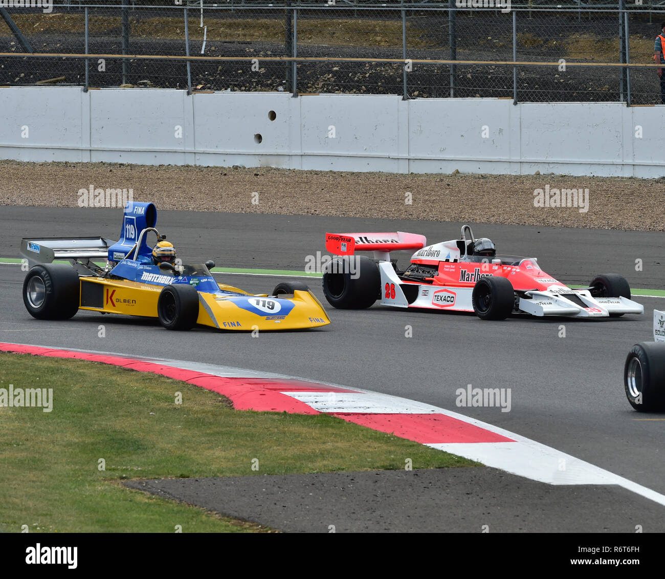 John Mawdsley, Surtees TS16, Frank Lyons, McLaren M26, Silverstone ...