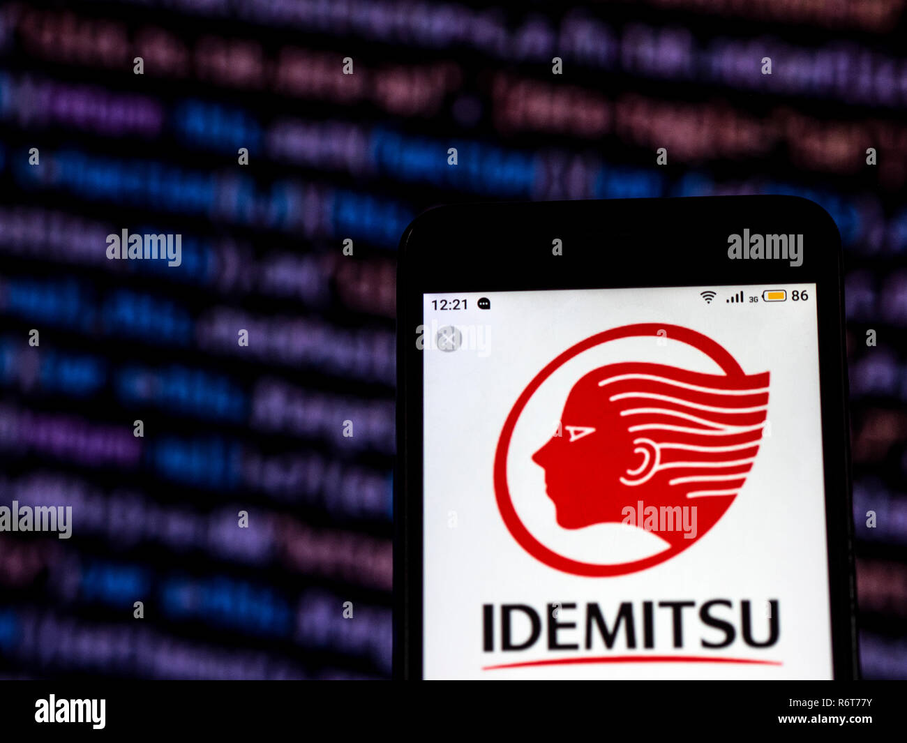 Idemitsu Kosan Petroleum refineries company logo seen displayed on ...