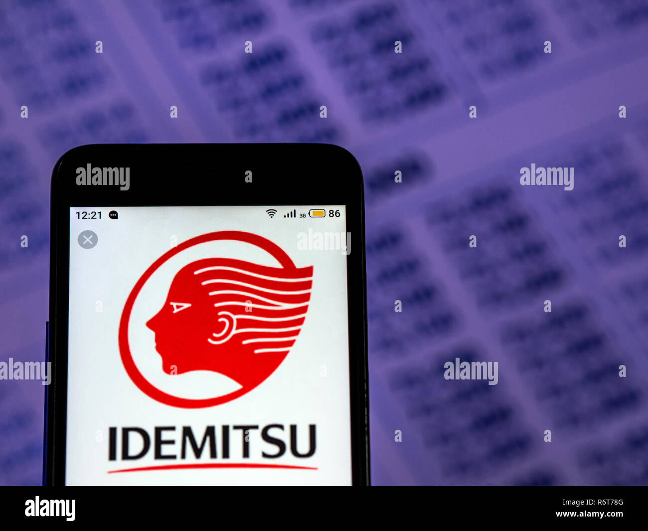 Idemitsu Kosan Petroleum refineries company logo seen displayed on ...