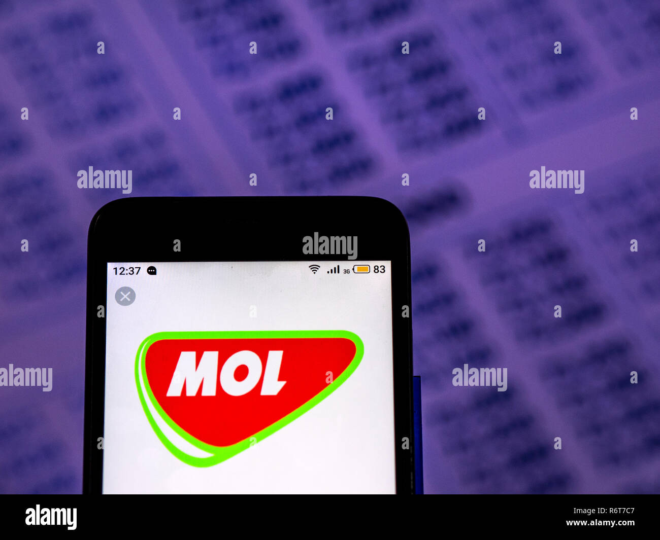 MOL Group logo seen displayed on smart phone Stock Photo - Alamy