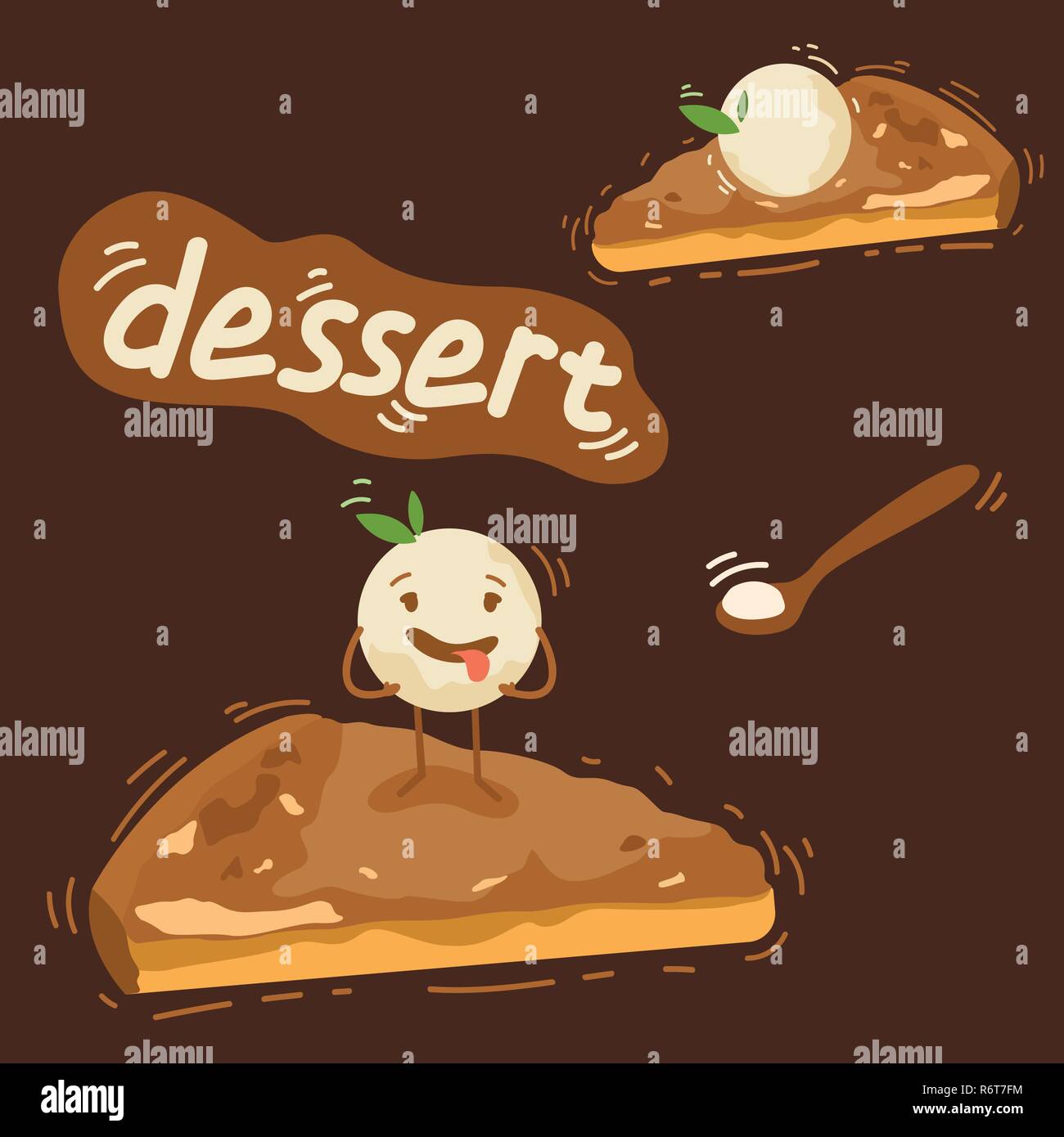 Vintage Cake poster design with vector cake character Stock Vector ...