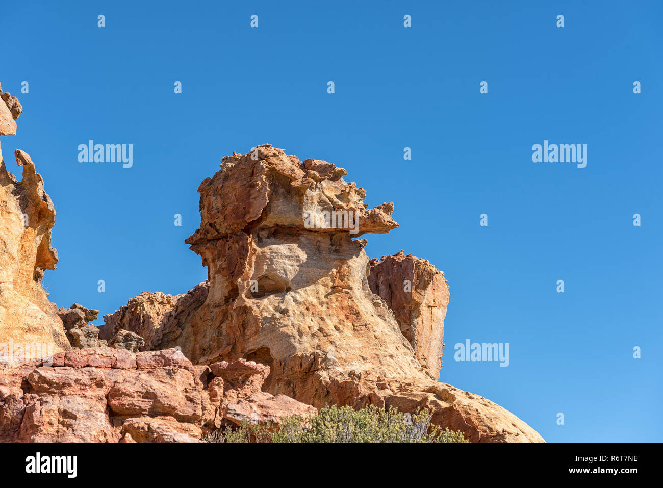 Rock formations at the Stadsaal Caves and Rock Art site in the ...