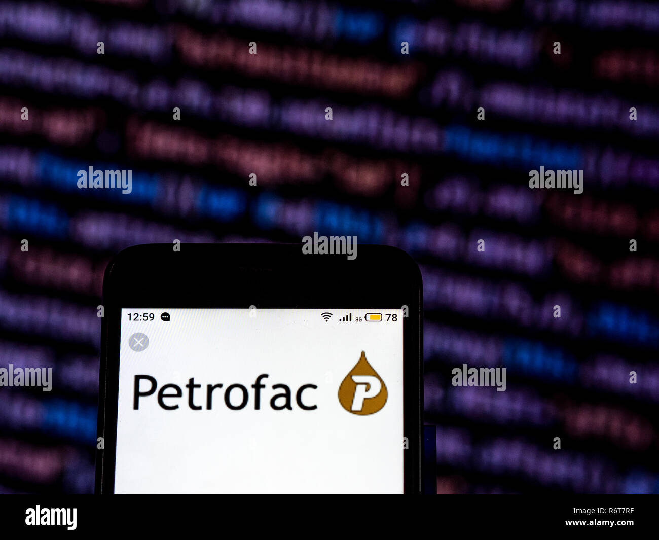 Petrofac Corporation logo seen displayed on smart phone Stock Photo - Alamy
