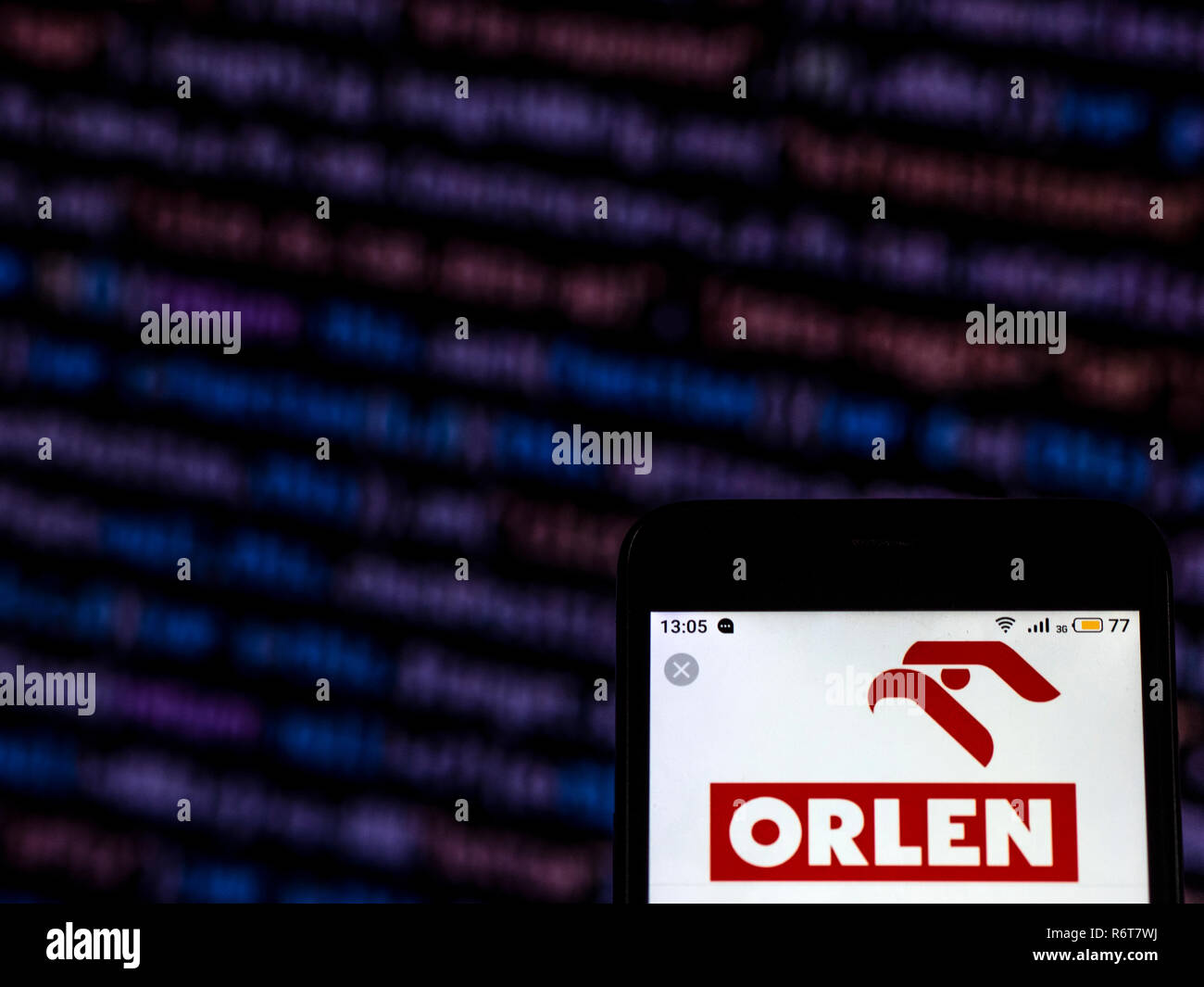 PKN Orlen Company logo seen displayed on smart phone Stock Photo - Alamy