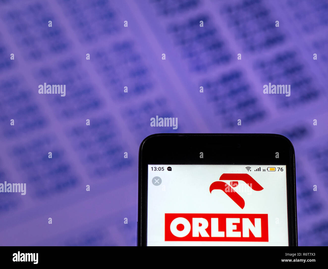 PKN Orlen Company logo seen displayed on smart phone Stock Photo - Alamy