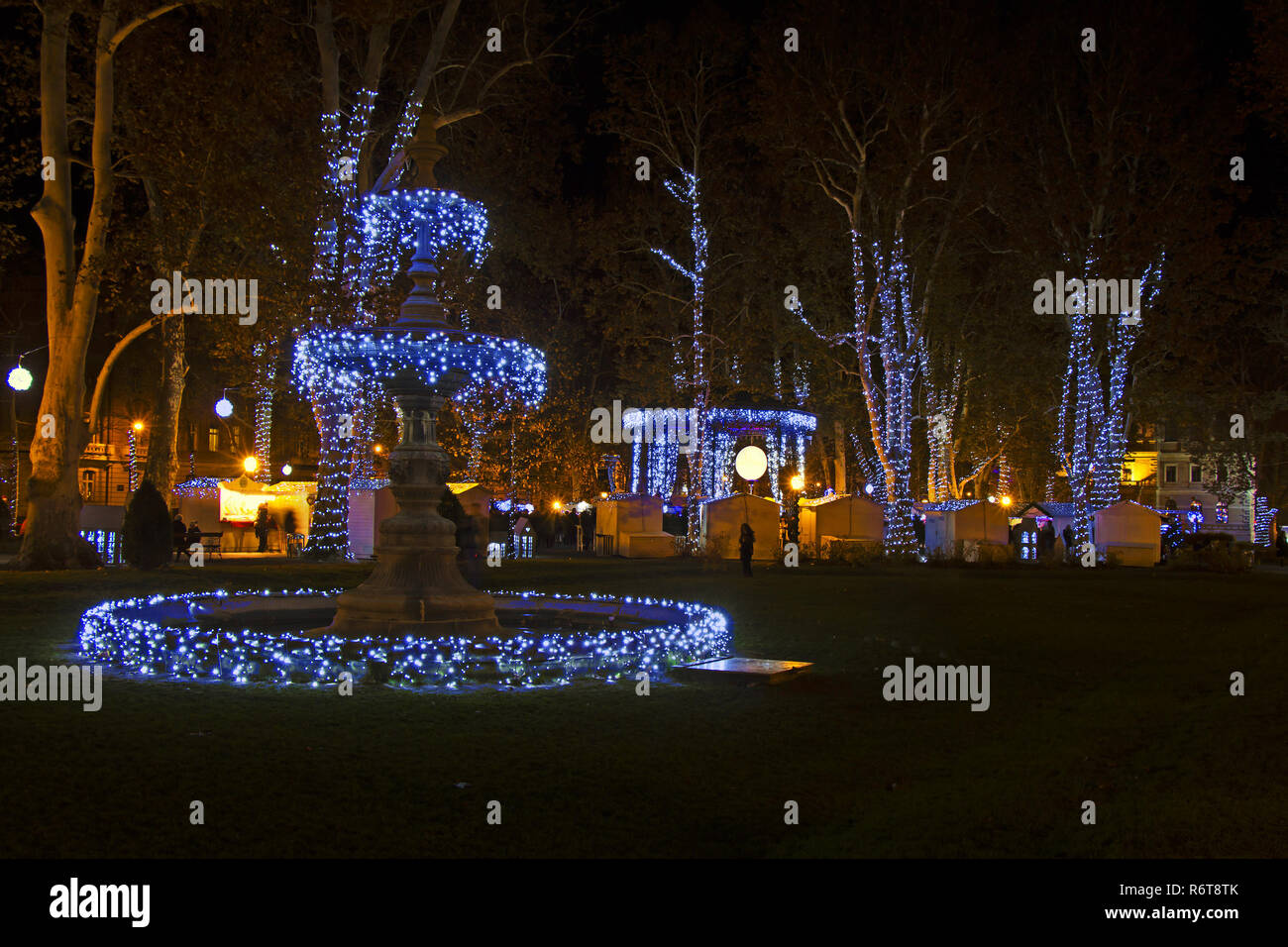 Advent in Zagreb - Zrinjevac park decorated by Christmas lights at the ...