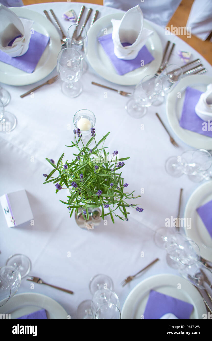 Lovely wedding venue - Wedding reception room, tables set and ready ...