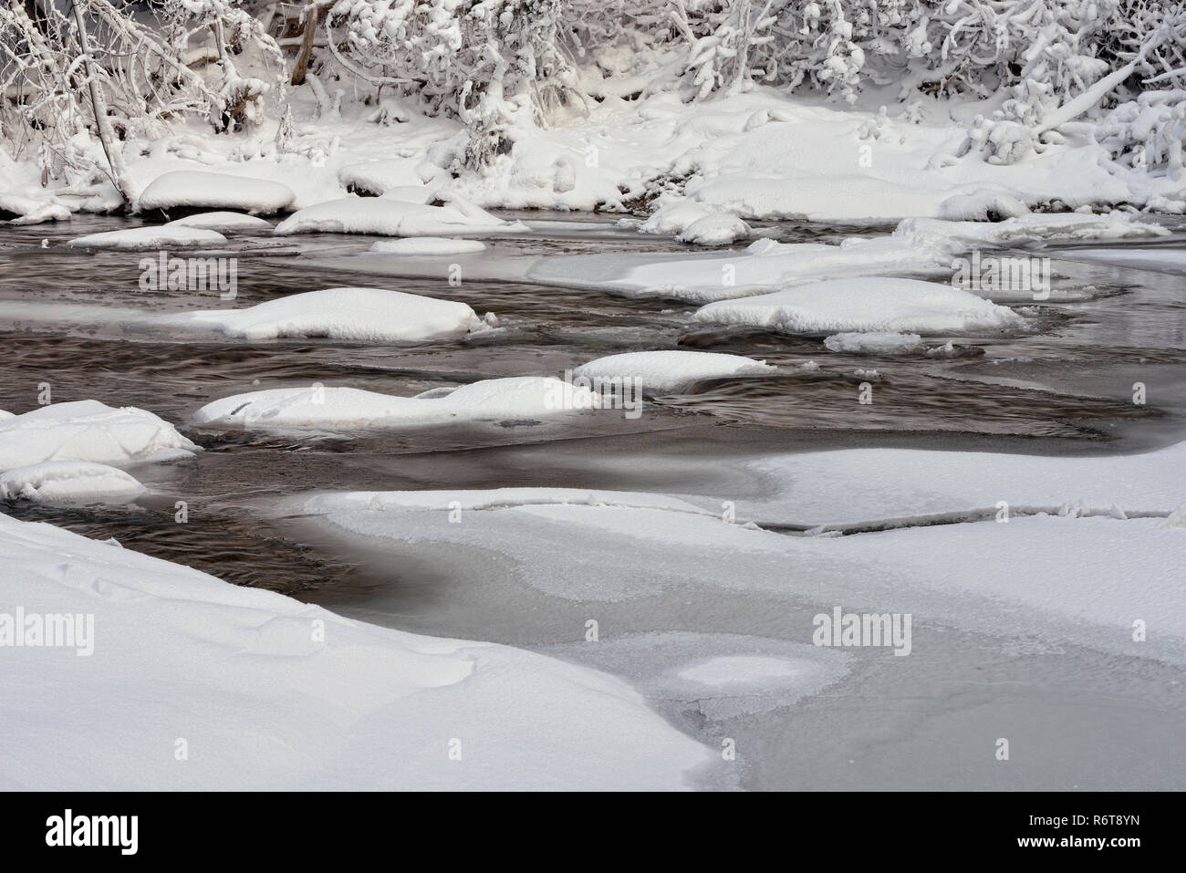 Ice formations on the Kagawong River below Bridal Veil Falls, Kagawong ...