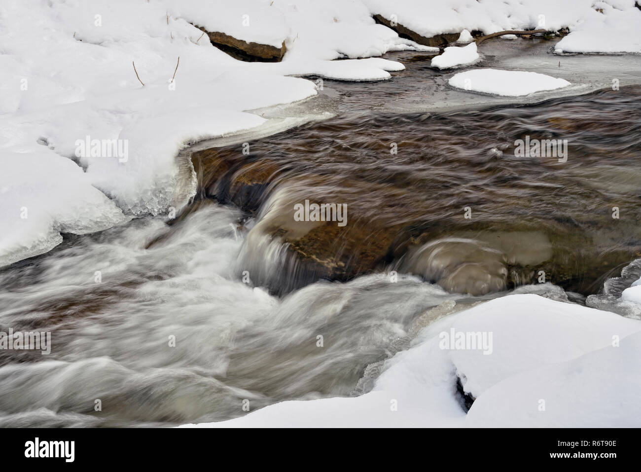 Ice formations on the Kagawong River below Bridal Veil Falls, Kagawong ...