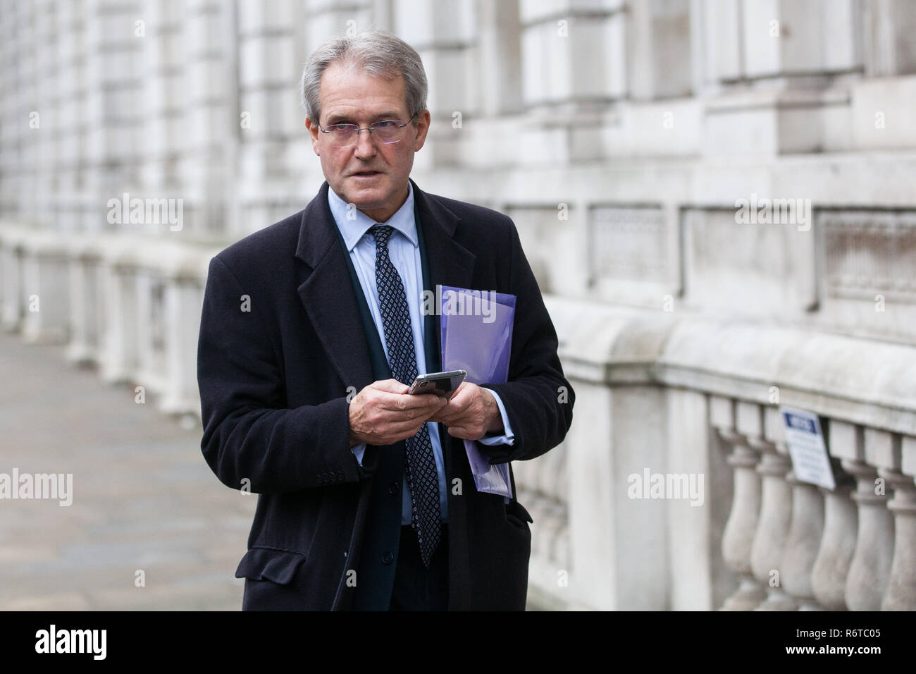 London, UK. 6th December, 2018. Owen Paterson, Conservative MP for ...