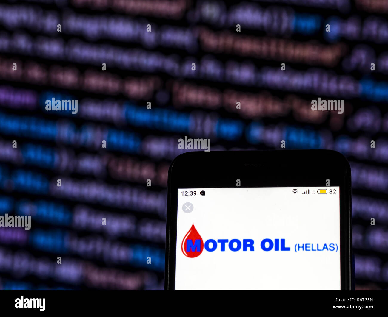 Kiev, Ukraine. 6th Dec, 2018. Motor Oil Hellas Petroleum refining ...