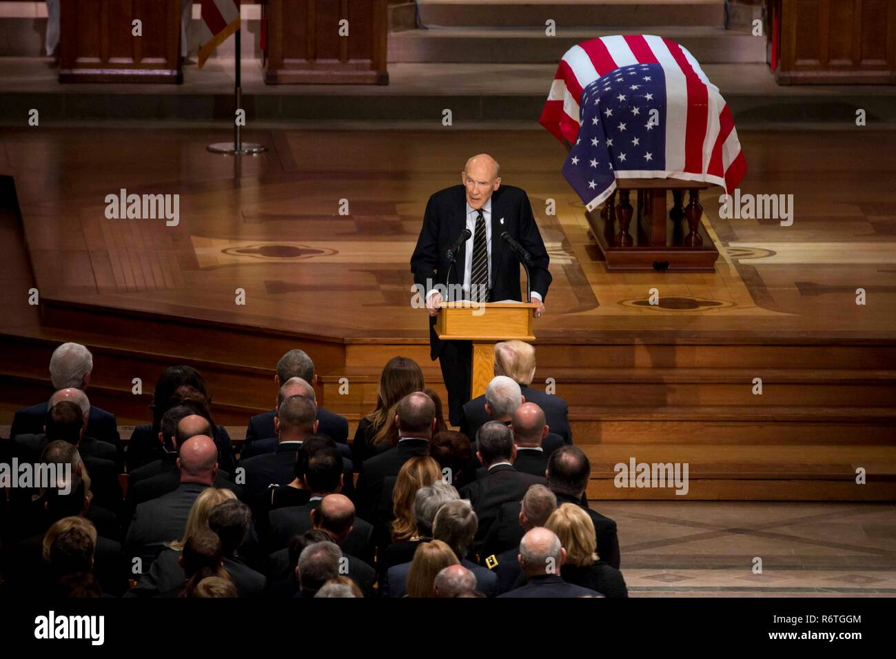 Washington DC, USA. 5th December, 2018. Former U.S Senator Alan Simpson ...