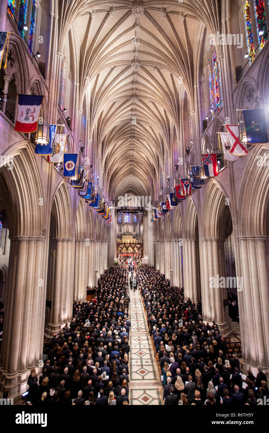 Washington DC, USA. 5th December, 2018. View of National Cathedral ...