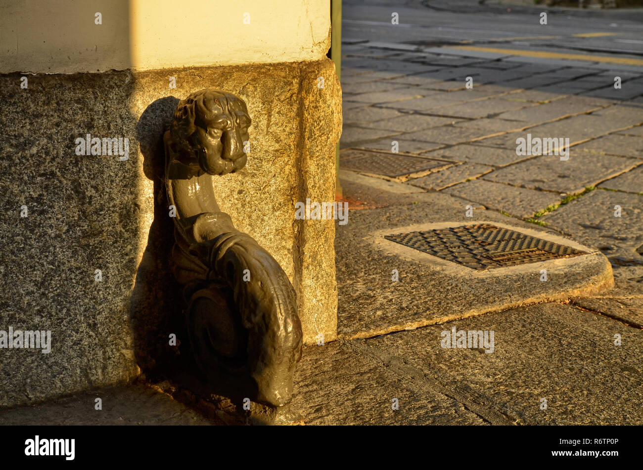 Turin, Piemote, Italy. July 2018. Vintage urban furnishing details: the ...