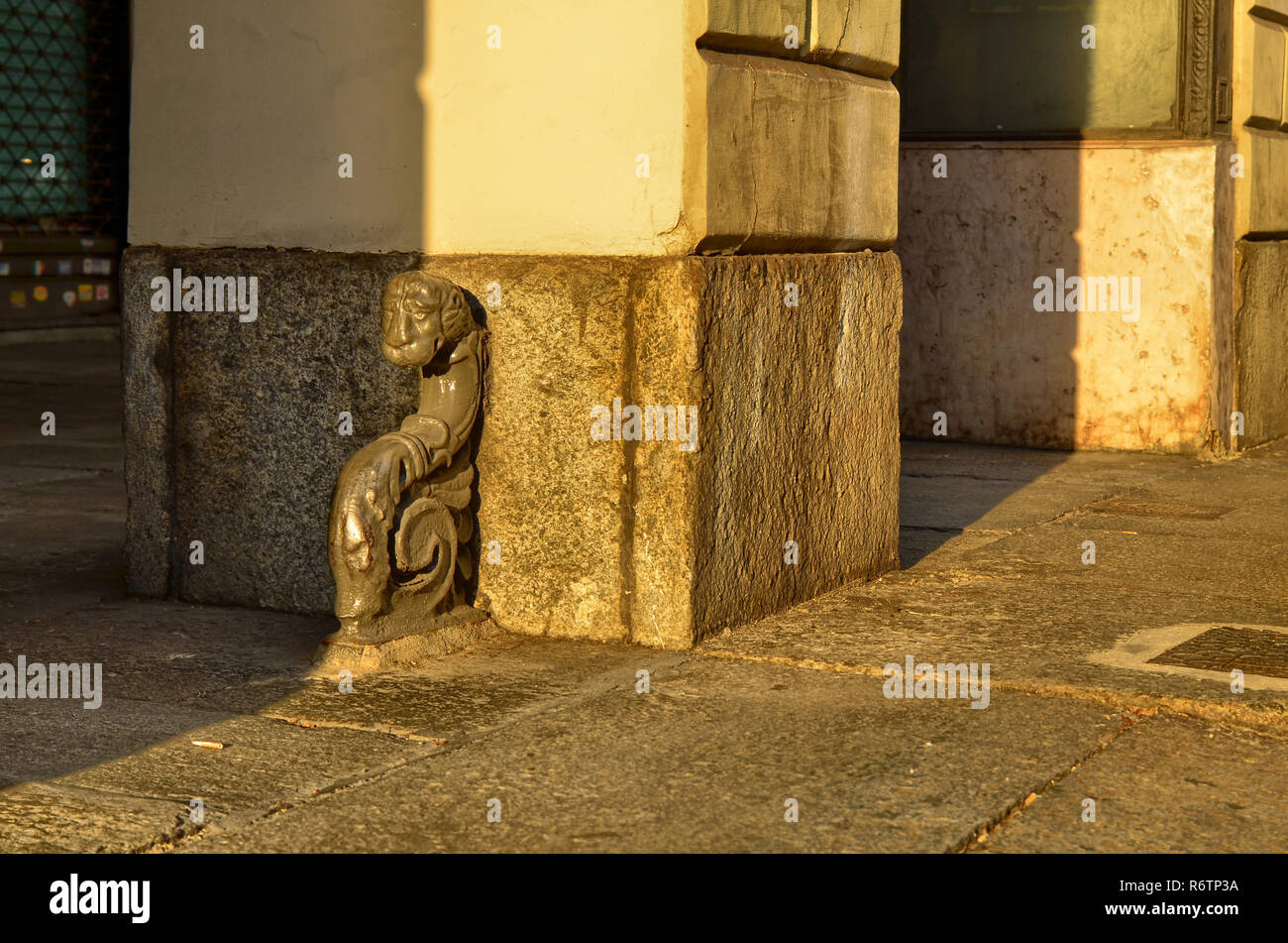 Turin, Piemote, Italy. July 2018. Vintage urban furnishing details: the ...