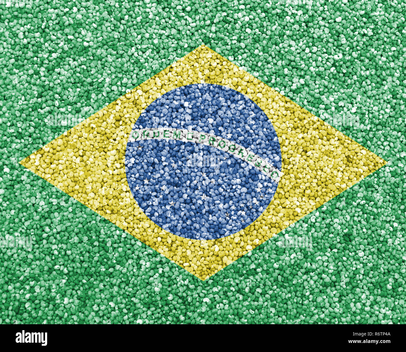flag of brazil on texture Stock Photo - Alamy