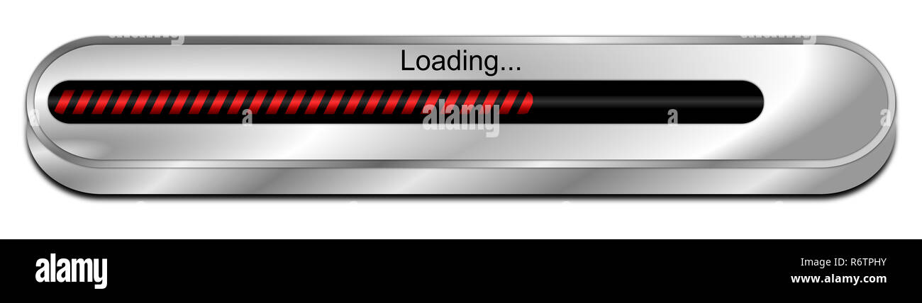 silver red Loading bar - 3D illustration Stock Photo - Alamy