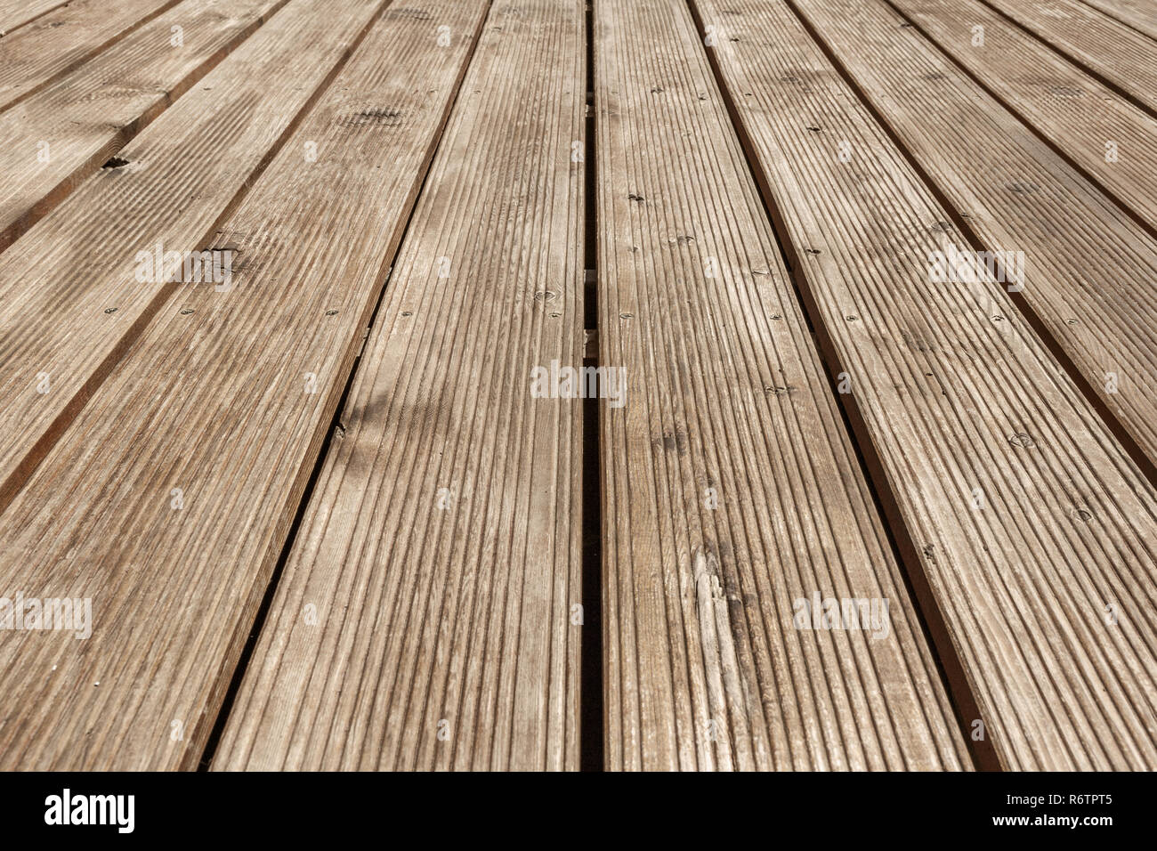 Brown plank wooden floor texture perspective background Stock Photo - Alamy