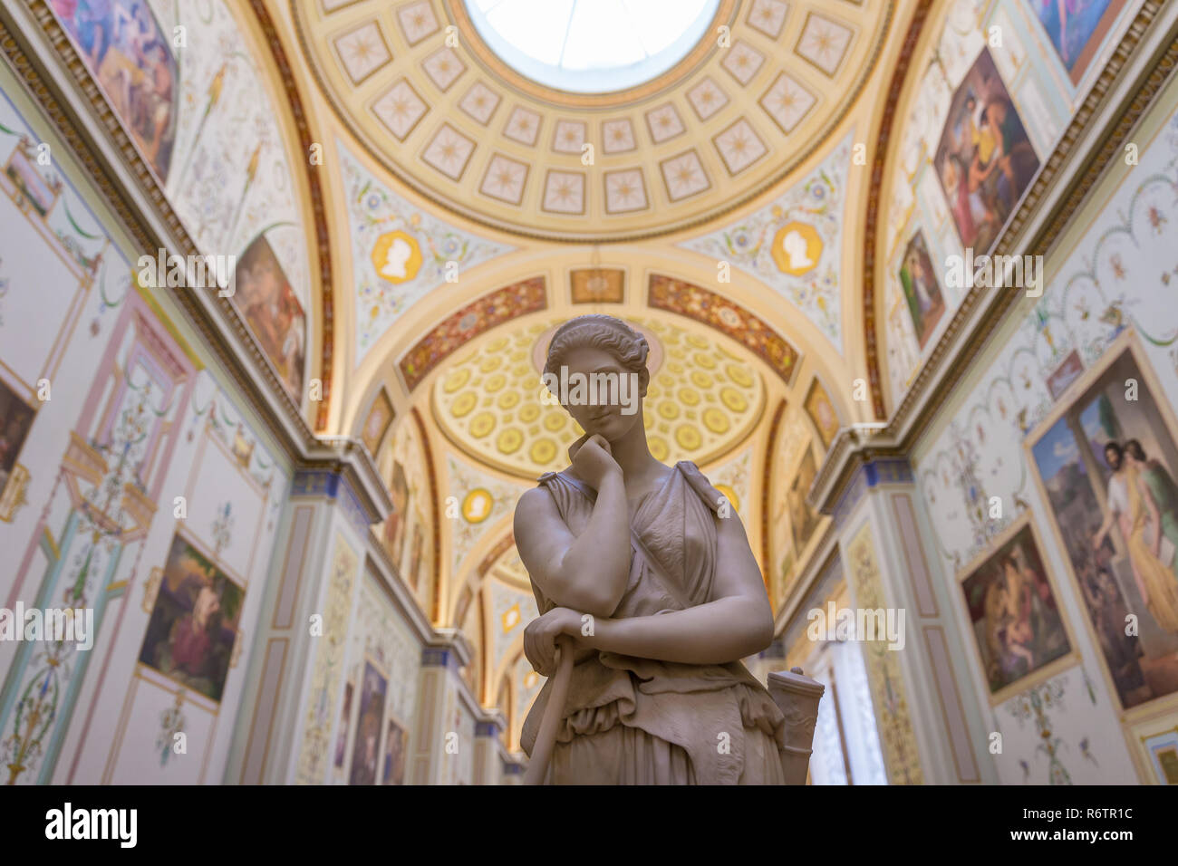 St. Petersburg, Russia - September 20, 2017: Lady statue made from ...
