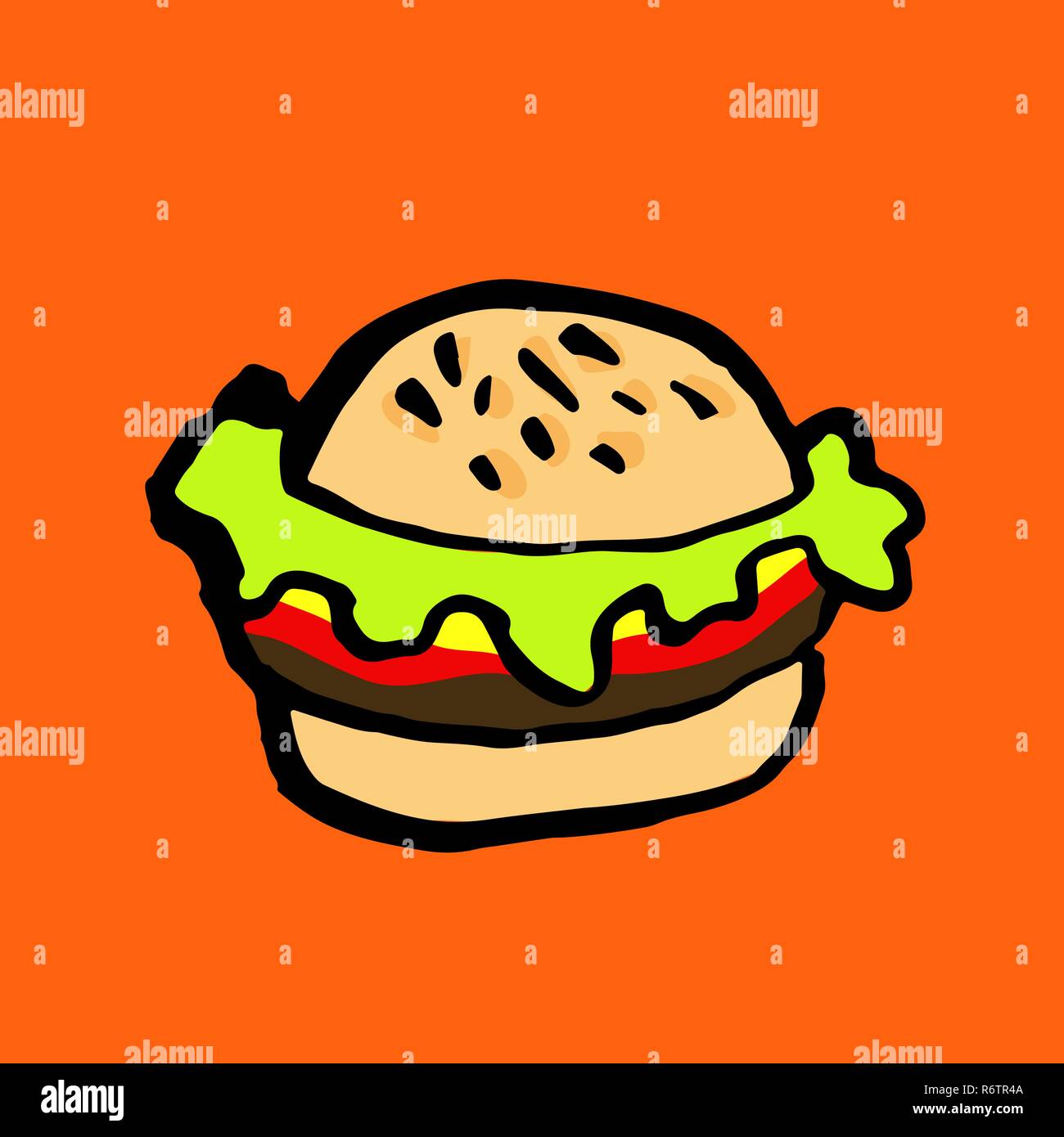Fast food illustration vector hi-res stock photography and images - Alamy