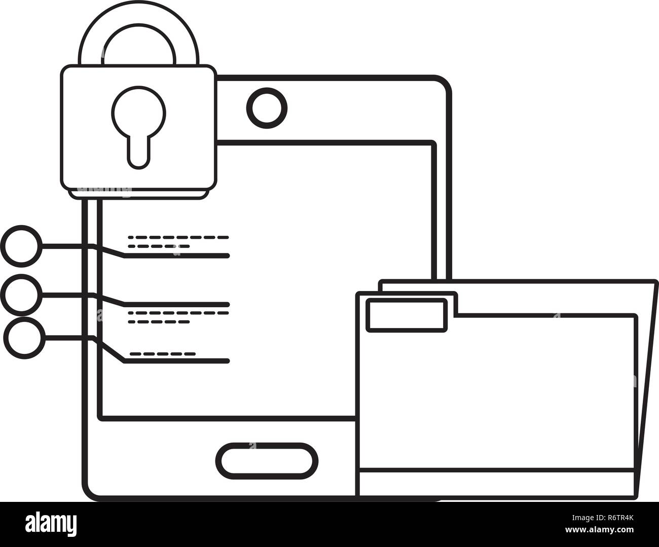 technology computing security cartoon Stock Vector Image & Art - Alamy