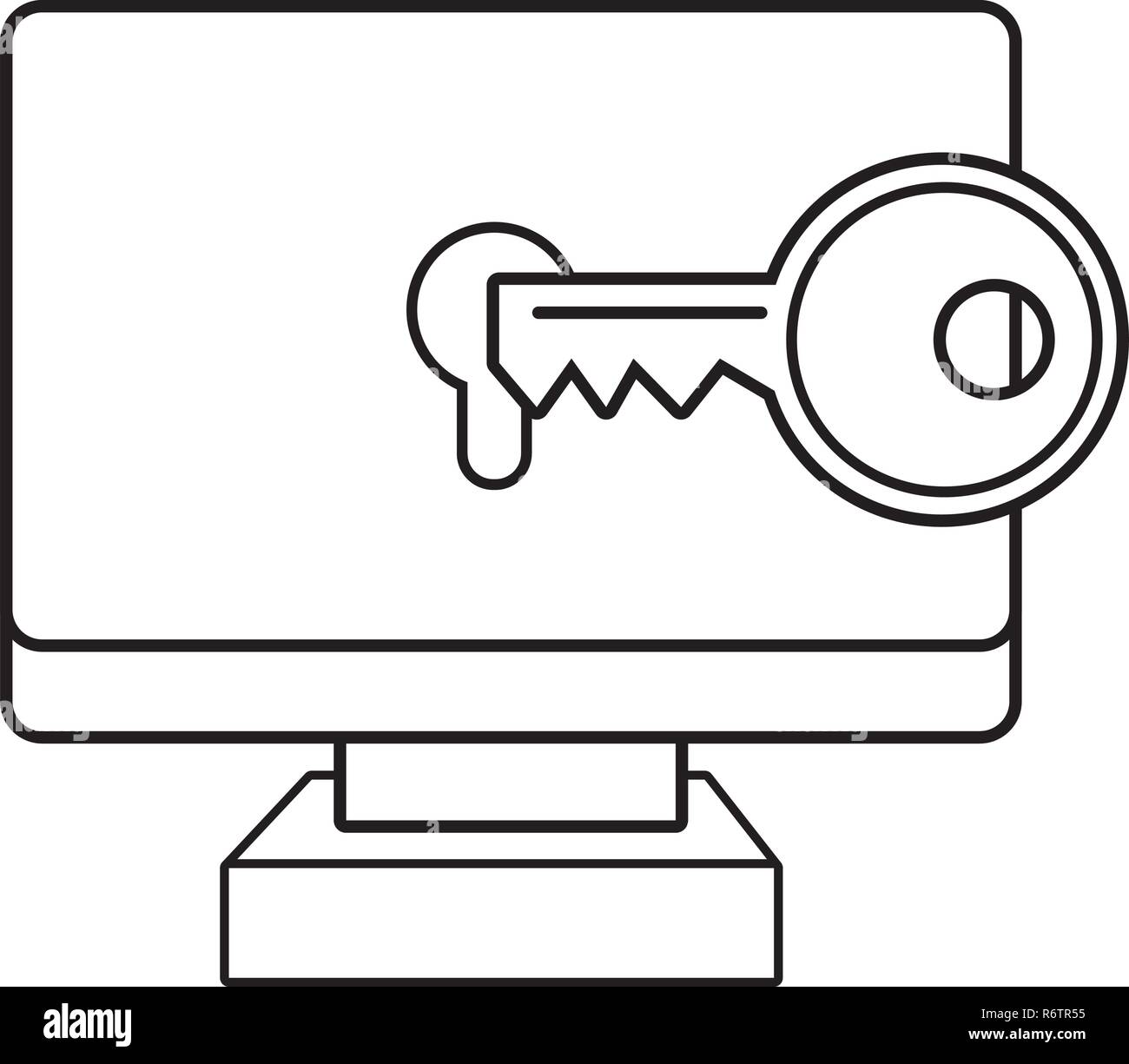 technology computing security cartoon Stock Vector Image & Art - Alamy