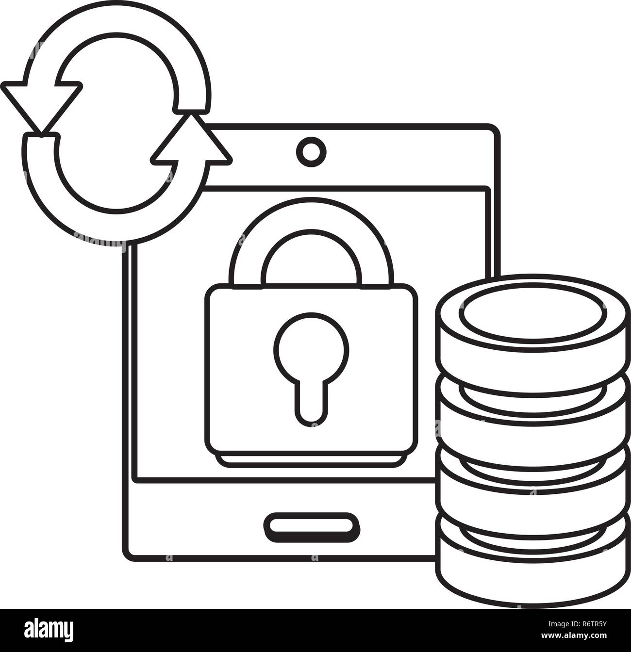 technology computing security cartoon Stock Vector Image & Art - Alamy