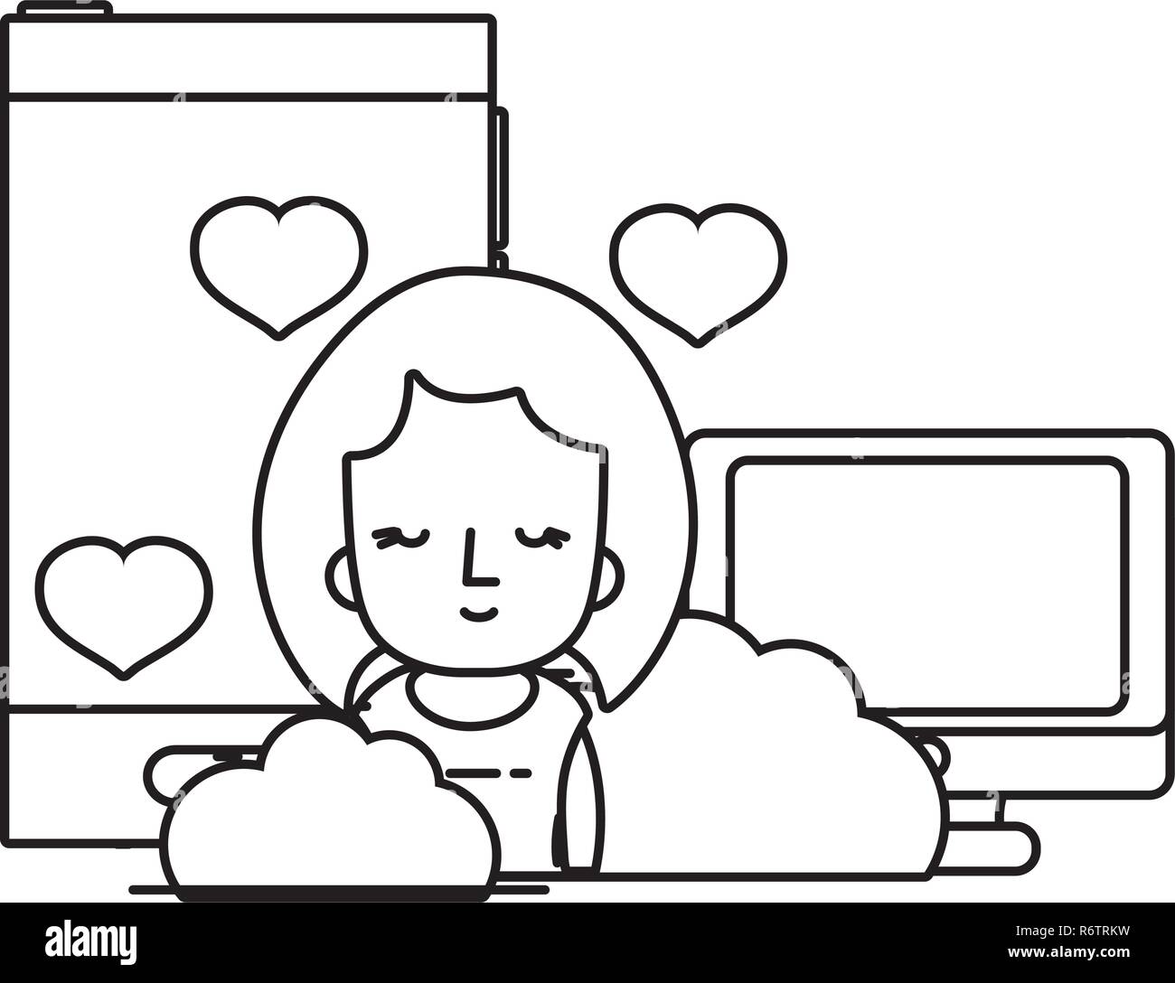 technology computing cartoon Stock Vector Image & Art - Alamy