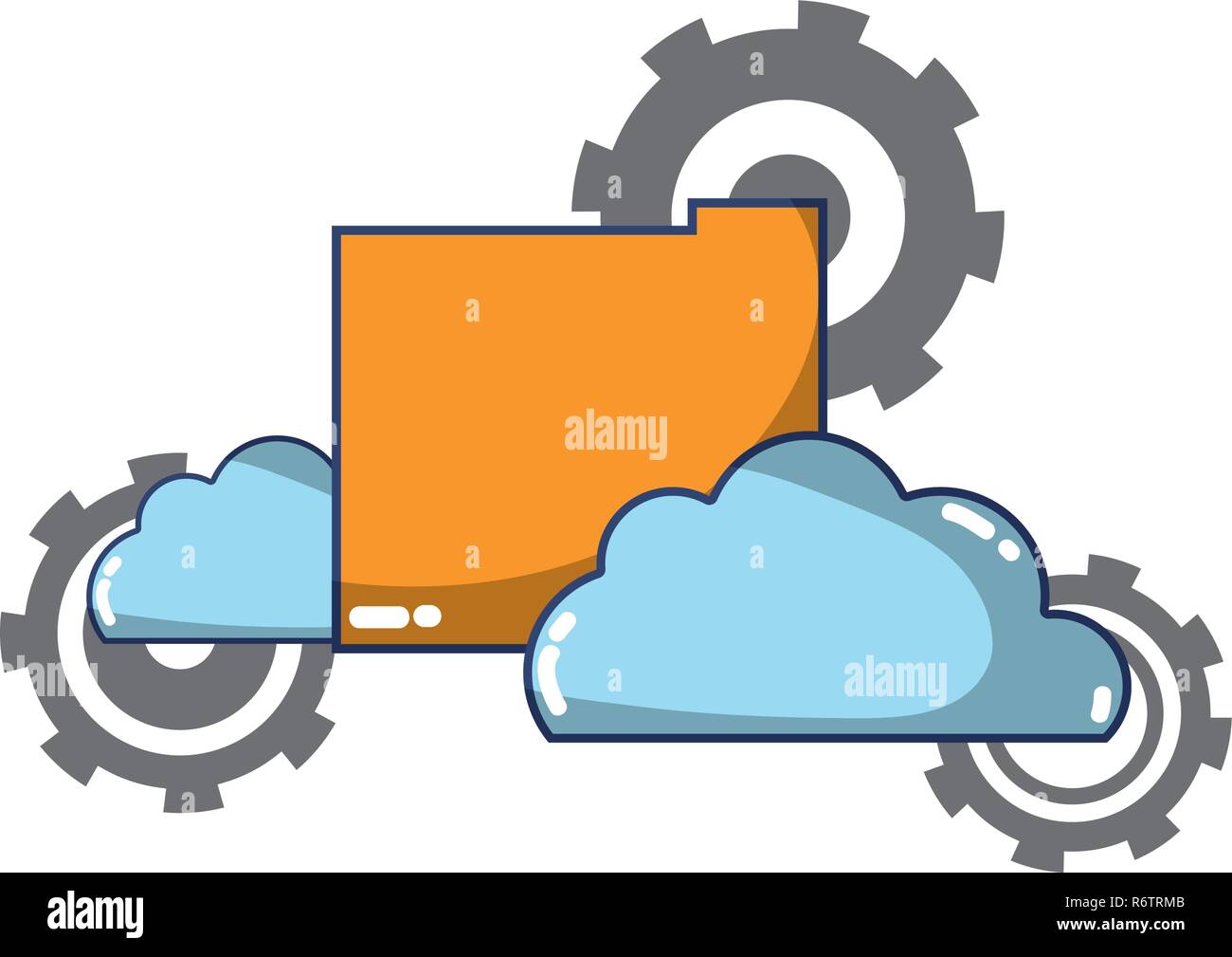 technology computing support cartoon Stock Vector Image & Art - Alamy