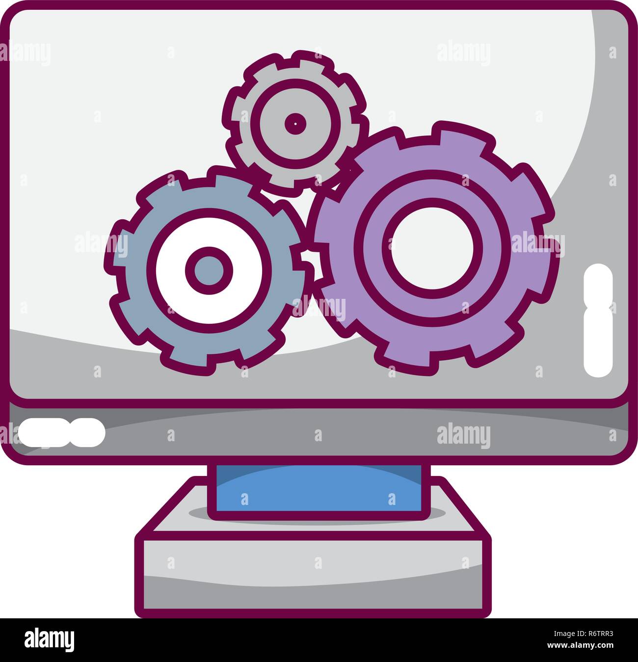 technology computing support cartoon Stock Vector Image & Art - Alamy