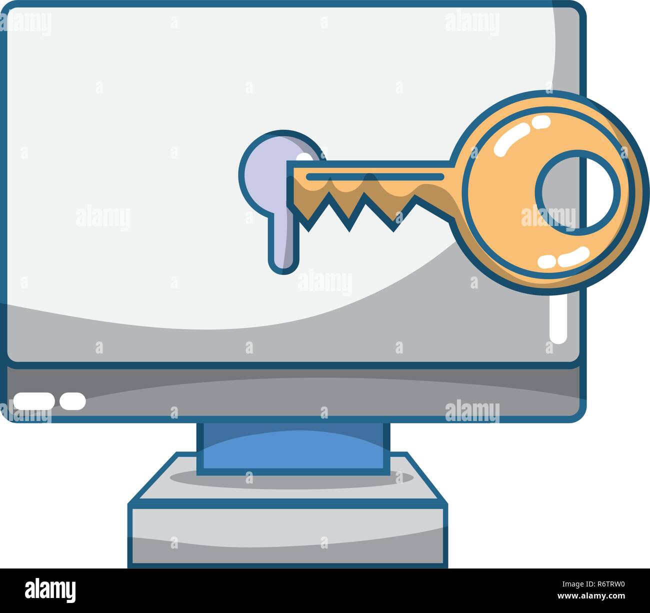 technology computing security cartoon Stock Vector Image & Art - Alamy
