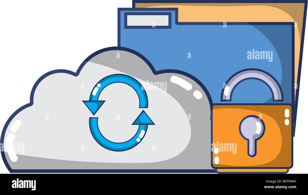 technology computing security cartoon Stock Vector Image & Art - Alamy