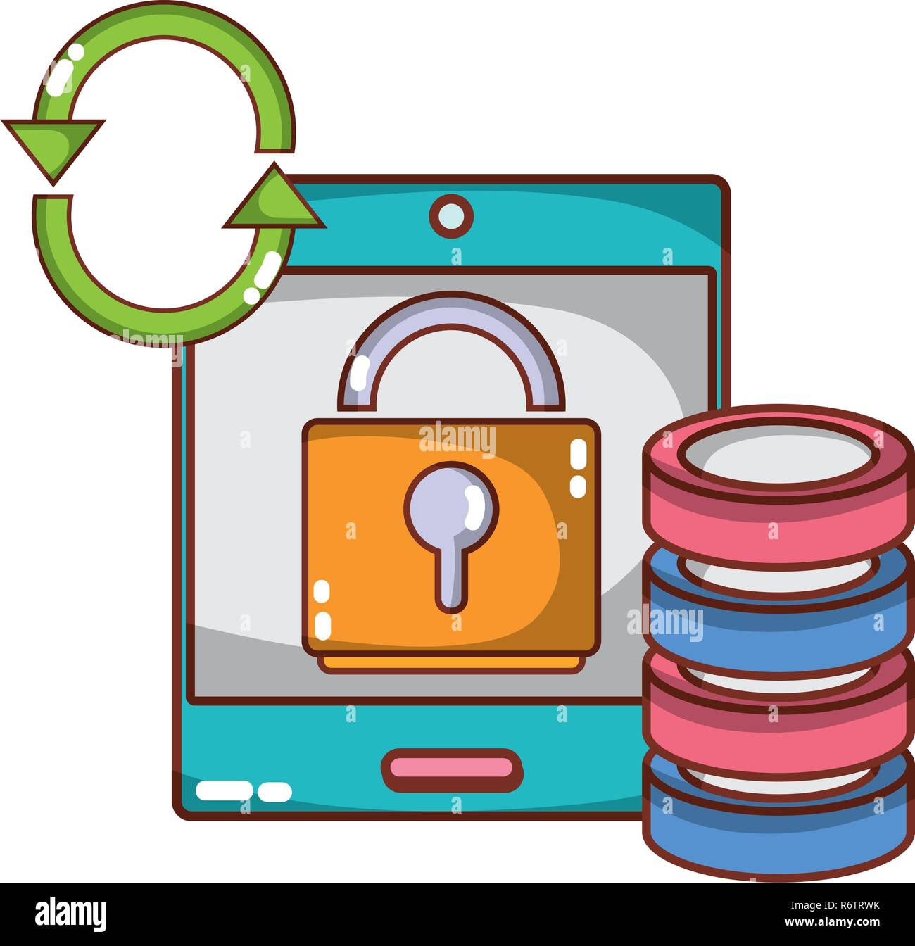 technology computing security cartoon Stock Vector Image & Art - Alamy