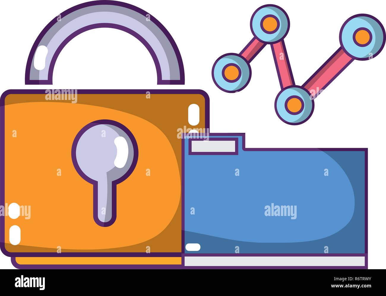 technology computing security cartoon Stock Vector Image & Art - Alamy