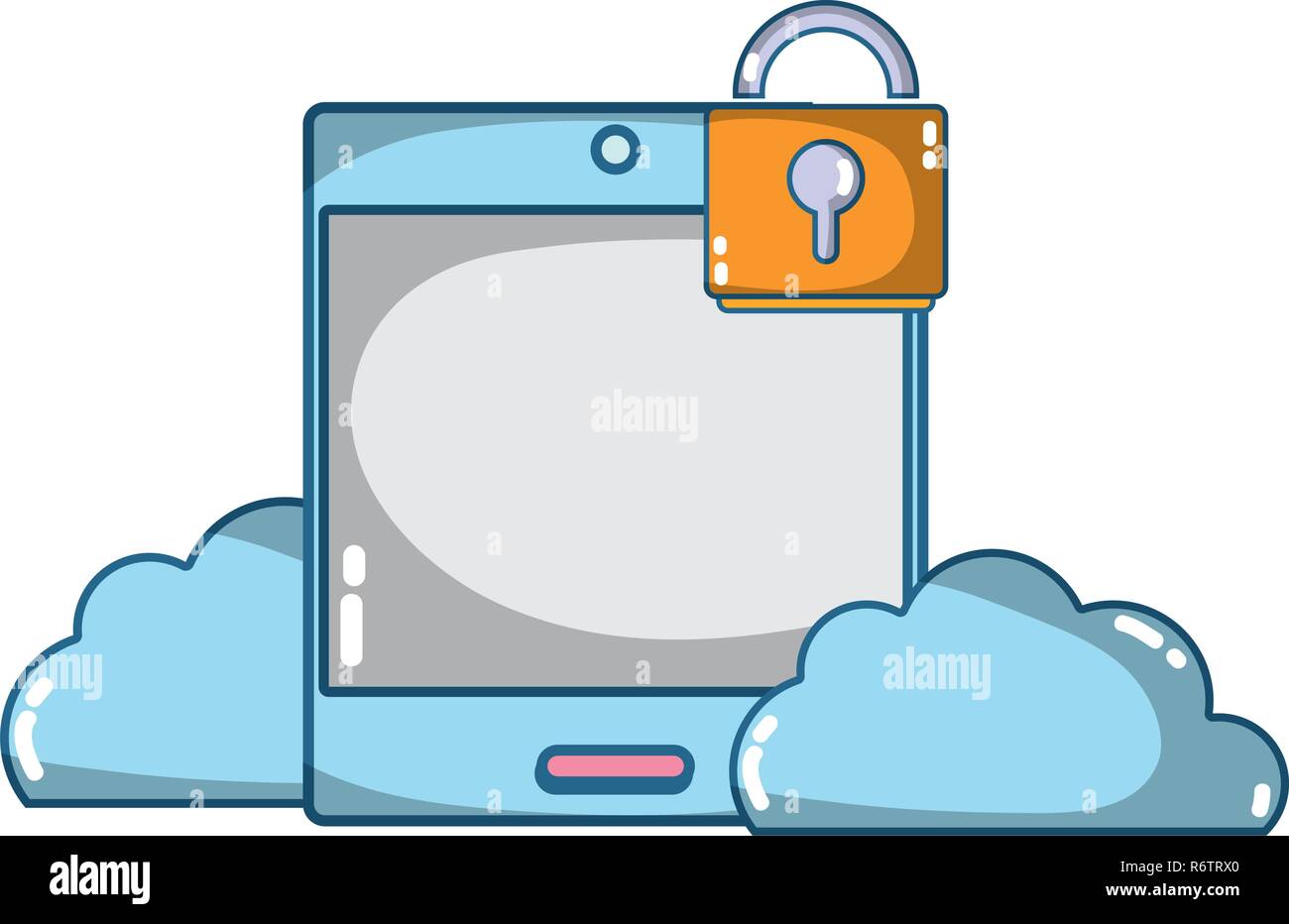 technology computing security cartoon Stock Vector Image & Art - Alamy