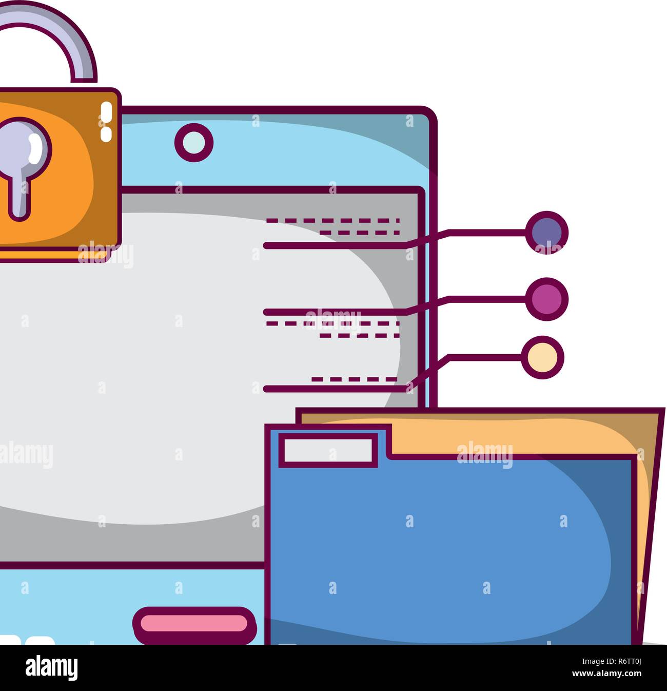 technology computing security cartoon Stock Vector Image & Art - Alamy