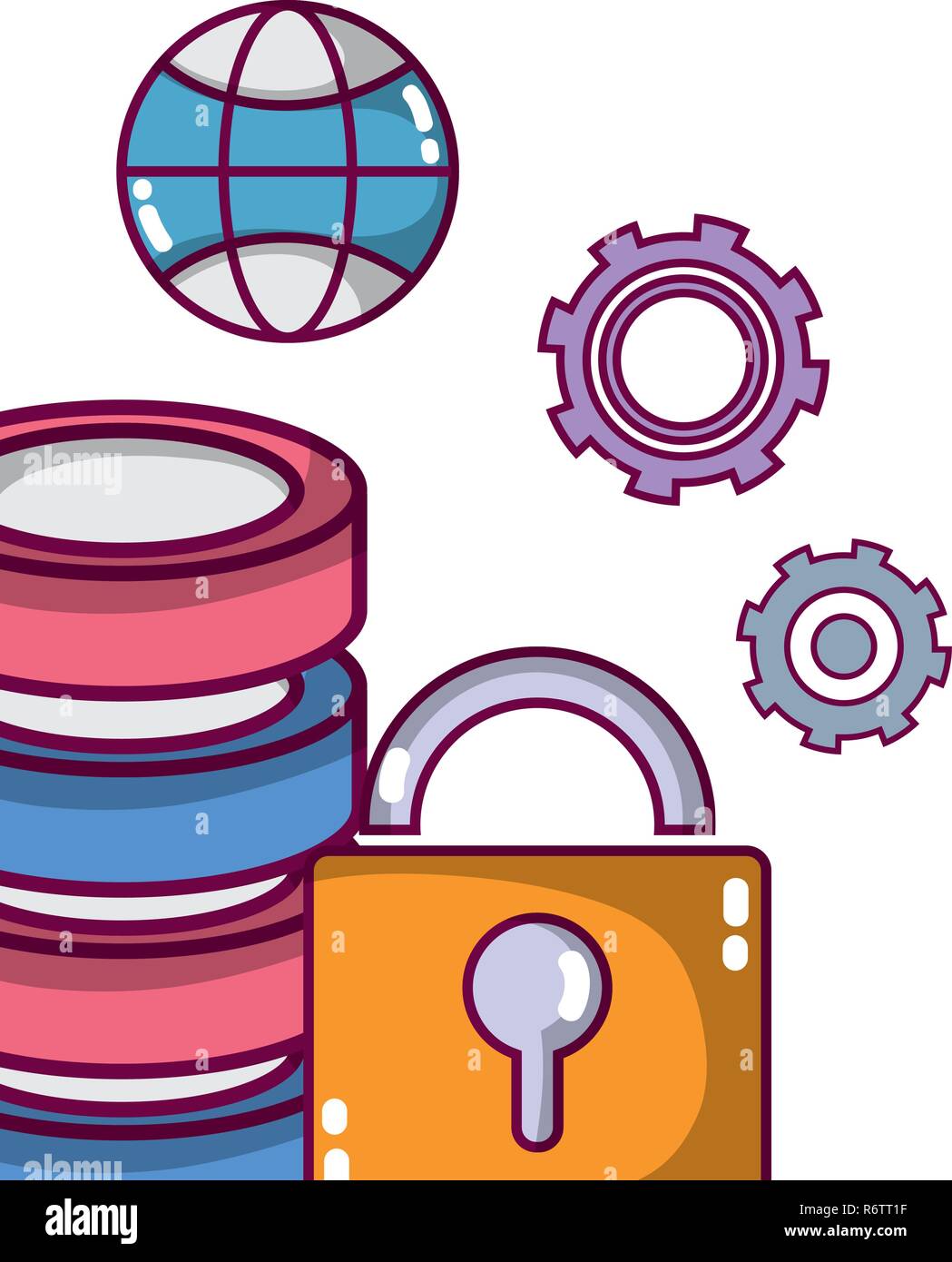 technology computing support cartoon Stock Vector Image & Art - Alamy