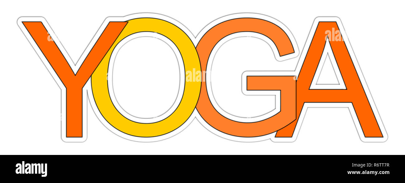 orange Yoga Banner â€“ illustration Stock Photo - Alamy